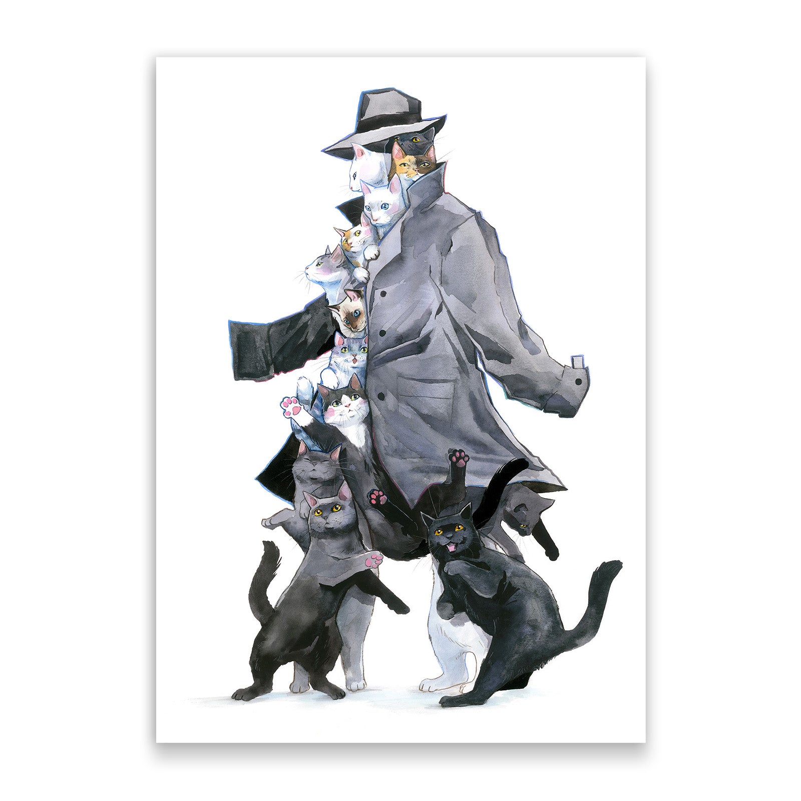 Cat Person Art Card – Lora Zombie Studio