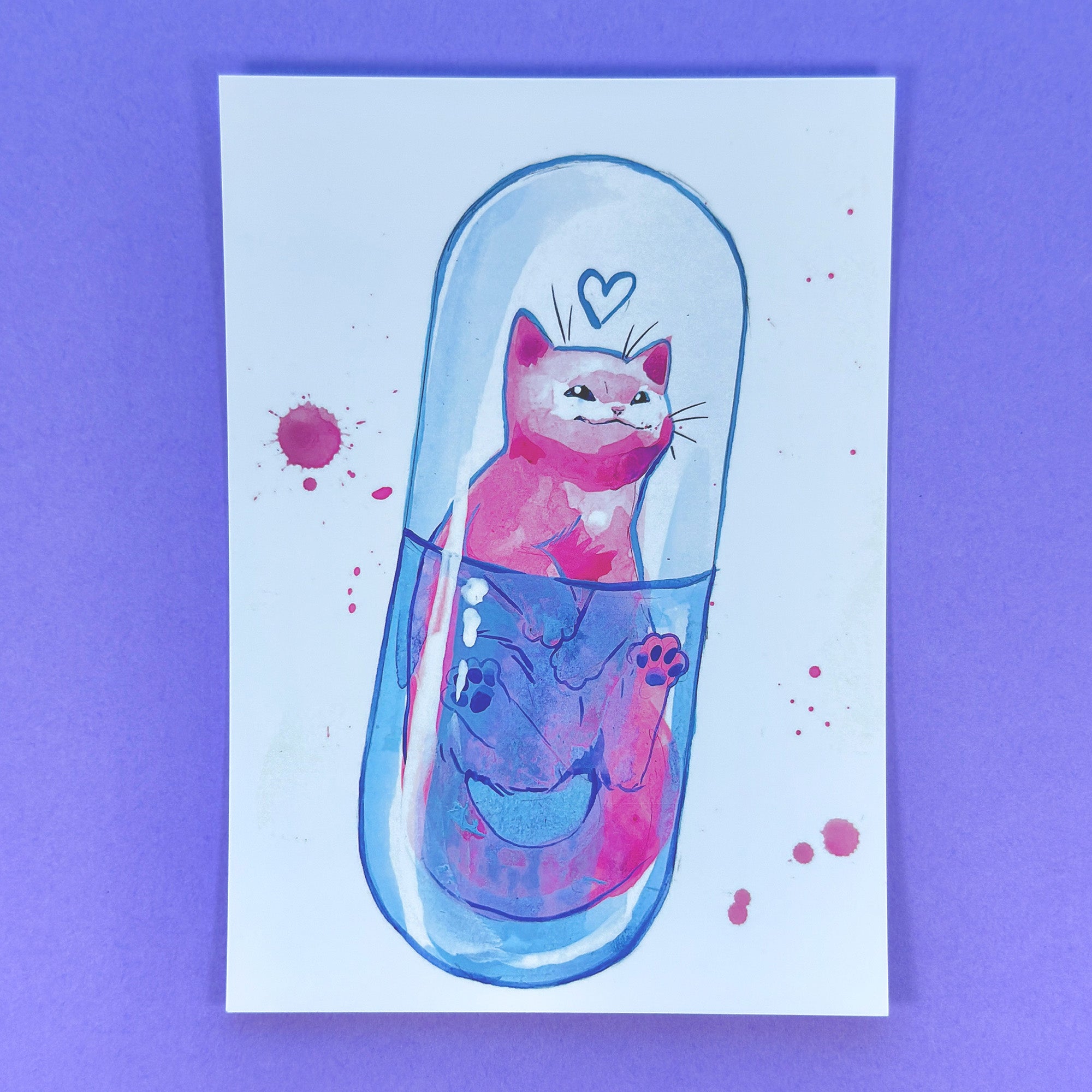 Chill Pill Art Card – Lora Zombie Studio